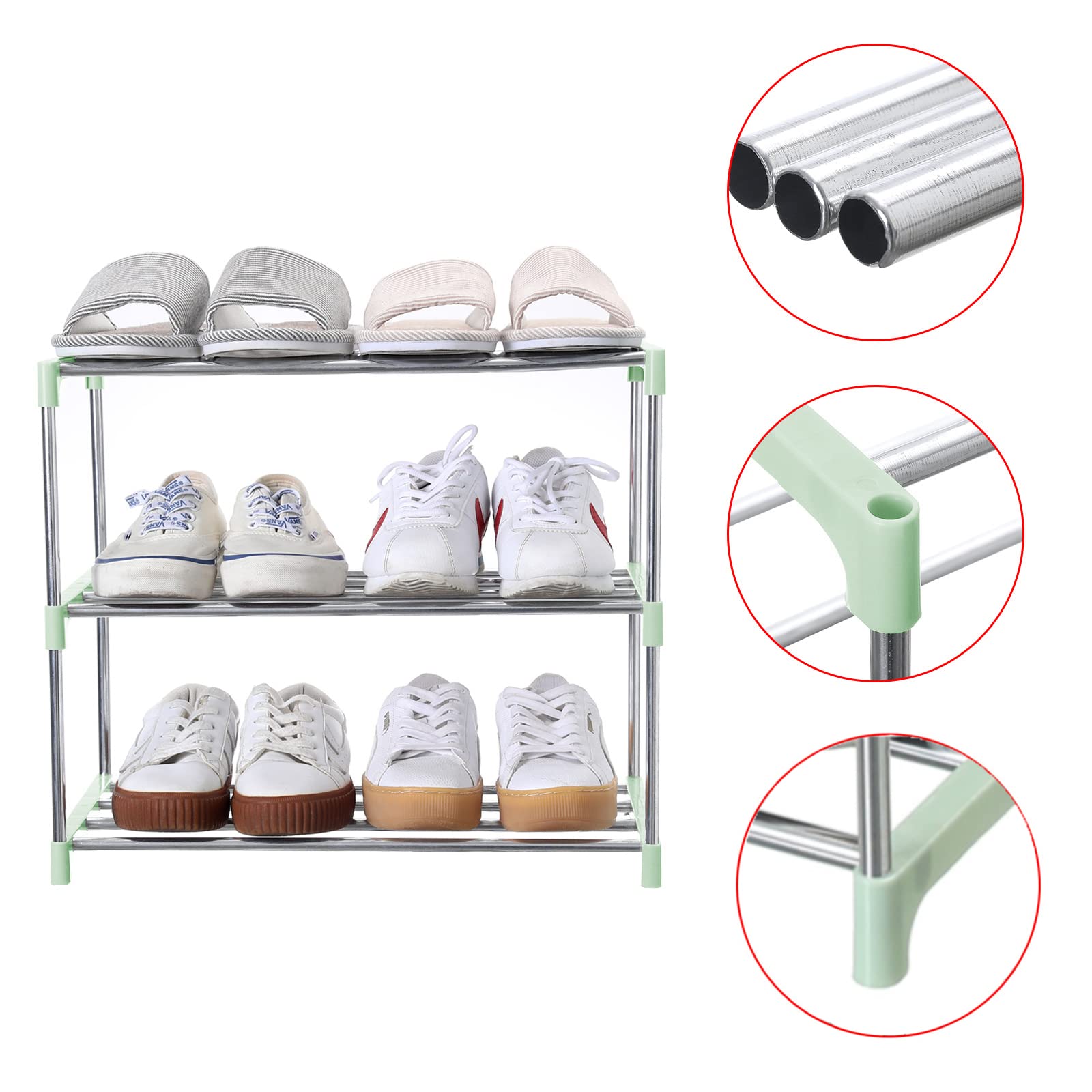 Snapklik.com : Jucaifu Stackable Small Shoe Rack, Entryway, Hallway And ...