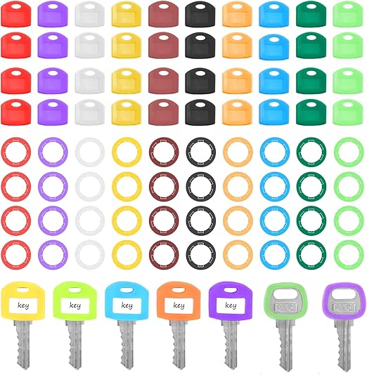 Amazon.com : 80 Pcs Key Covers Caps 2 Styles Key Caps Key Identifiers ...