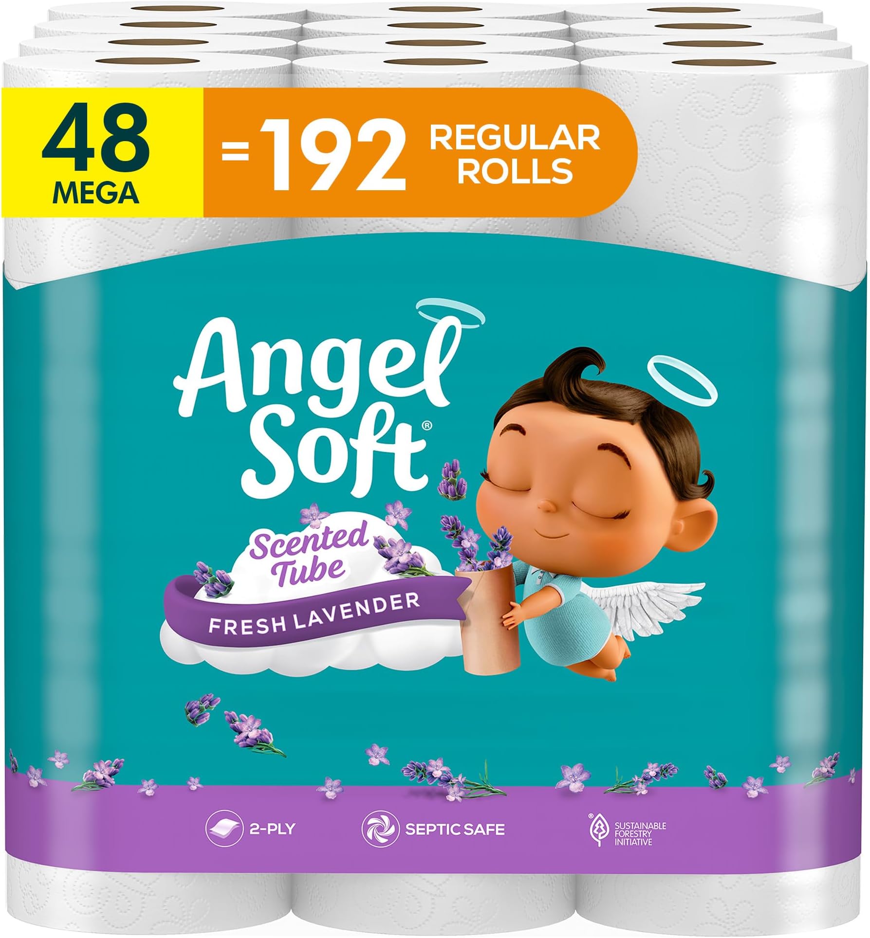 Amazon.com: ANGEL SOFT Toilet Paper Bath Tissue, 48 Double Rolls, 260 ...