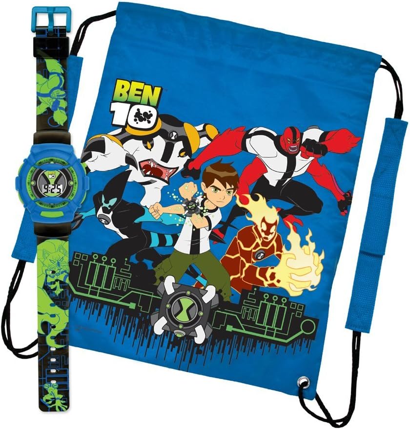 Ben10 Kids Draw String Bag And Watch Set 24820SETA : Amazon.co.uk: Fashion