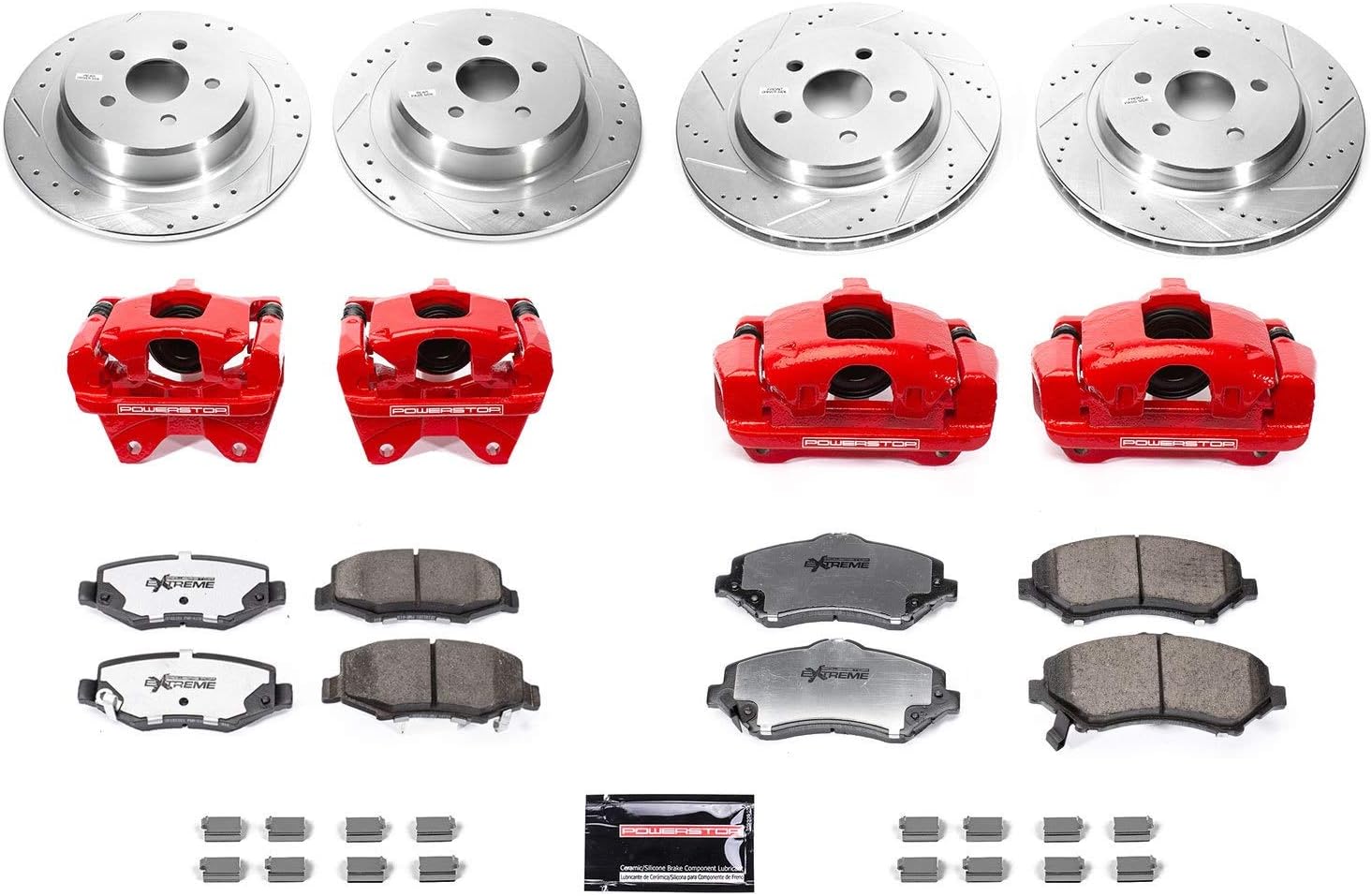 Amazon.com: Power Stop BBK-JK-002R Front and Rear Big Brake Conversion ...
