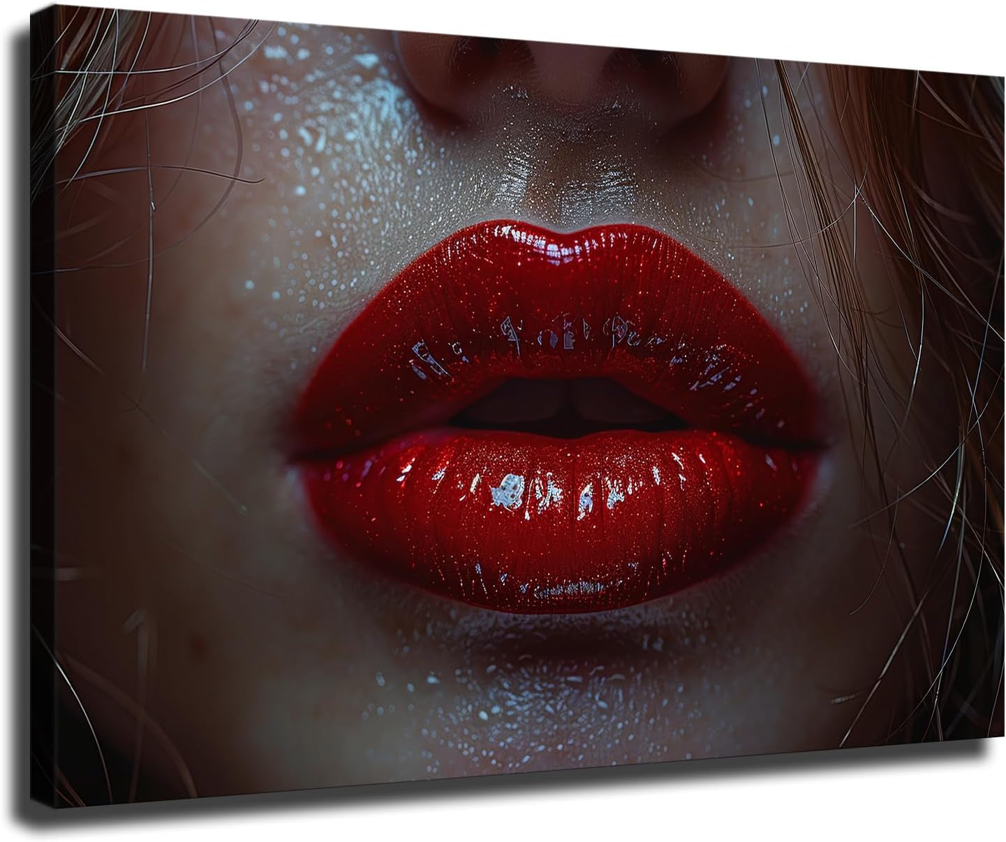 Amazon.com: Sexy red lips Poster Canvas Painting Picture Printing ...