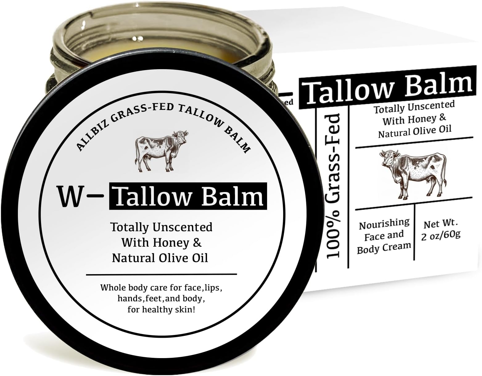 Amazon.com: ALLBIZ Beef Tallow Honey Face Moisturizer for Skin, All ...