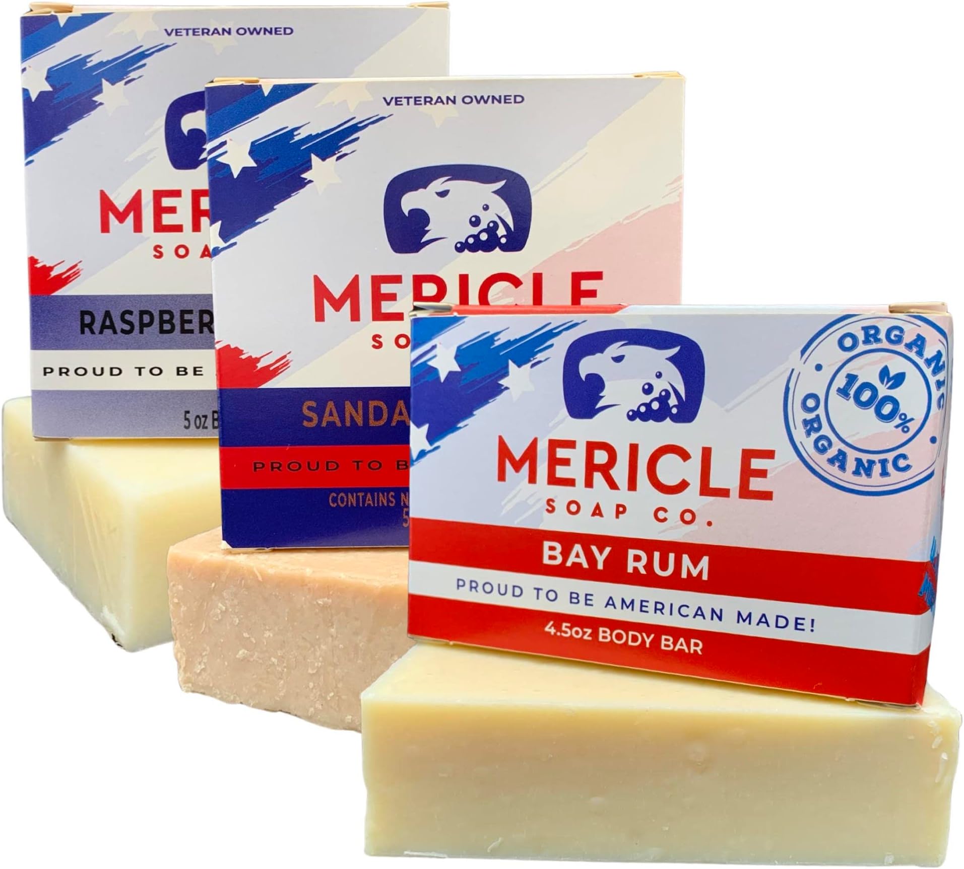Amazon.com : Mericle Soap Co. All Natural Bar Soap, 3 Bar Variety Pack ...