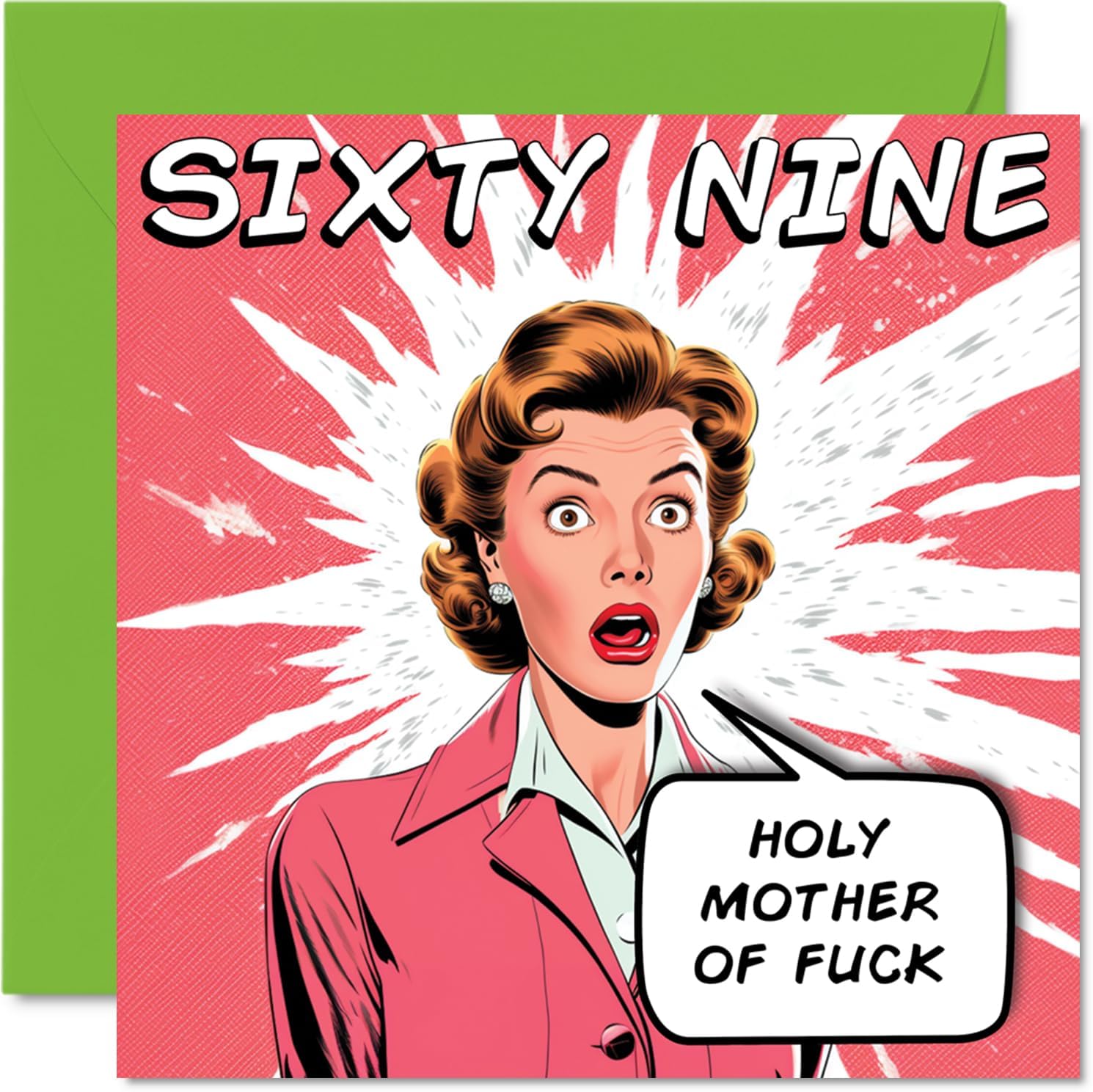Funny 69th Birthday Cards for Woman Men - Comic Years - Happy Birthday ...