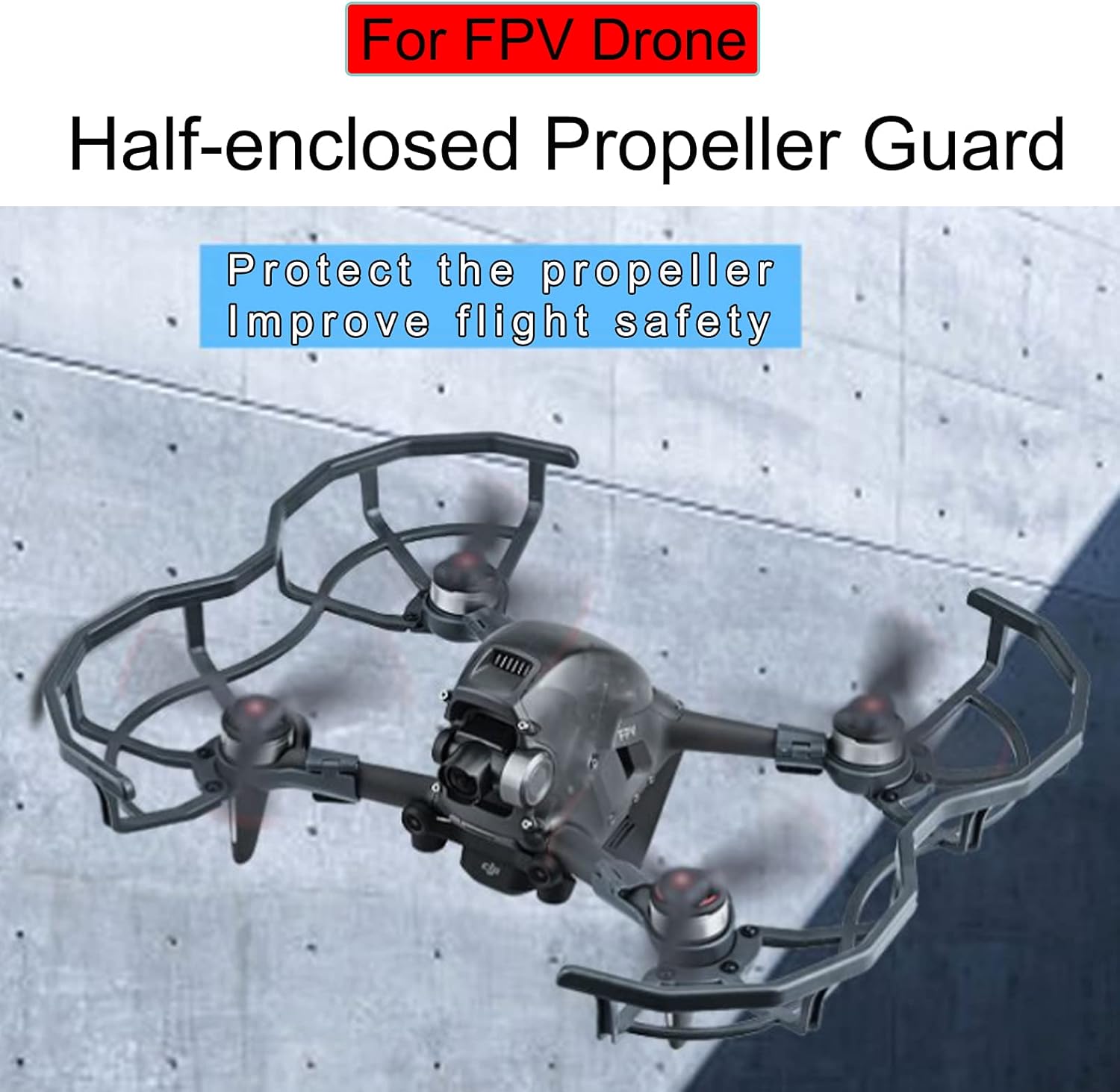 Propeller Guard for DJI FPV, Semi-Enclosed Blade Protector Anti ...