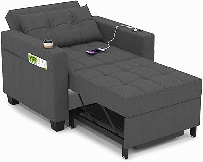 Amazon.com: ZZW Sleeper Chair 84" Extra Long Convertible Chair Bed ...