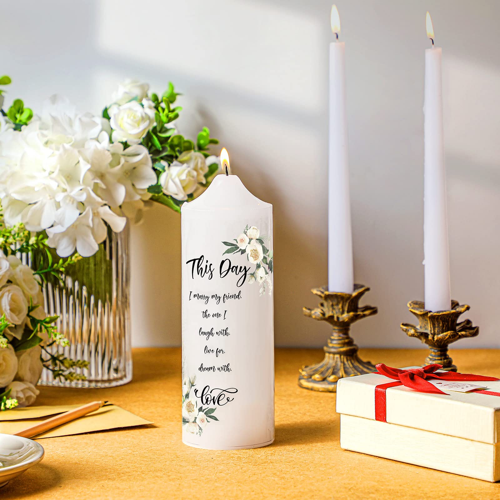 Unity Wedding Ceremony Set Candles, Catholic Religious Candles, Cross ...