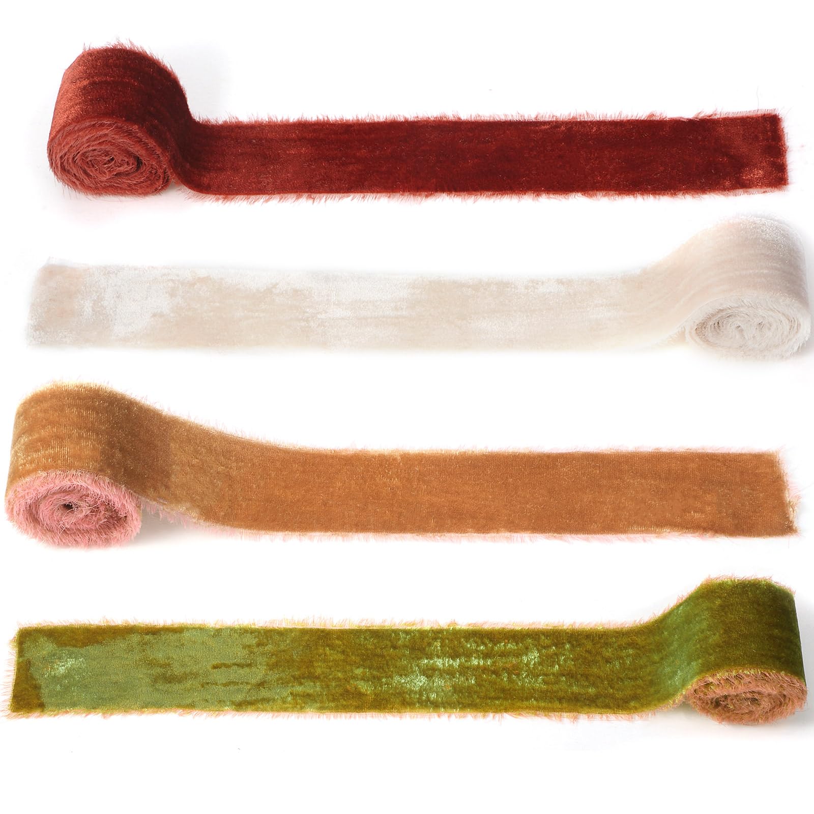 Amazon.com: Canlierr 4 Rolls Christmas Velvet Ribbon for Gift Wrapping ...