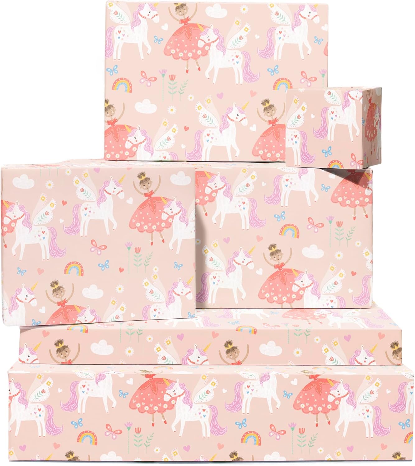 Girls Wrapping Paper Birthday - 6 Sheets of Gift Wrap - Ballerina and ...