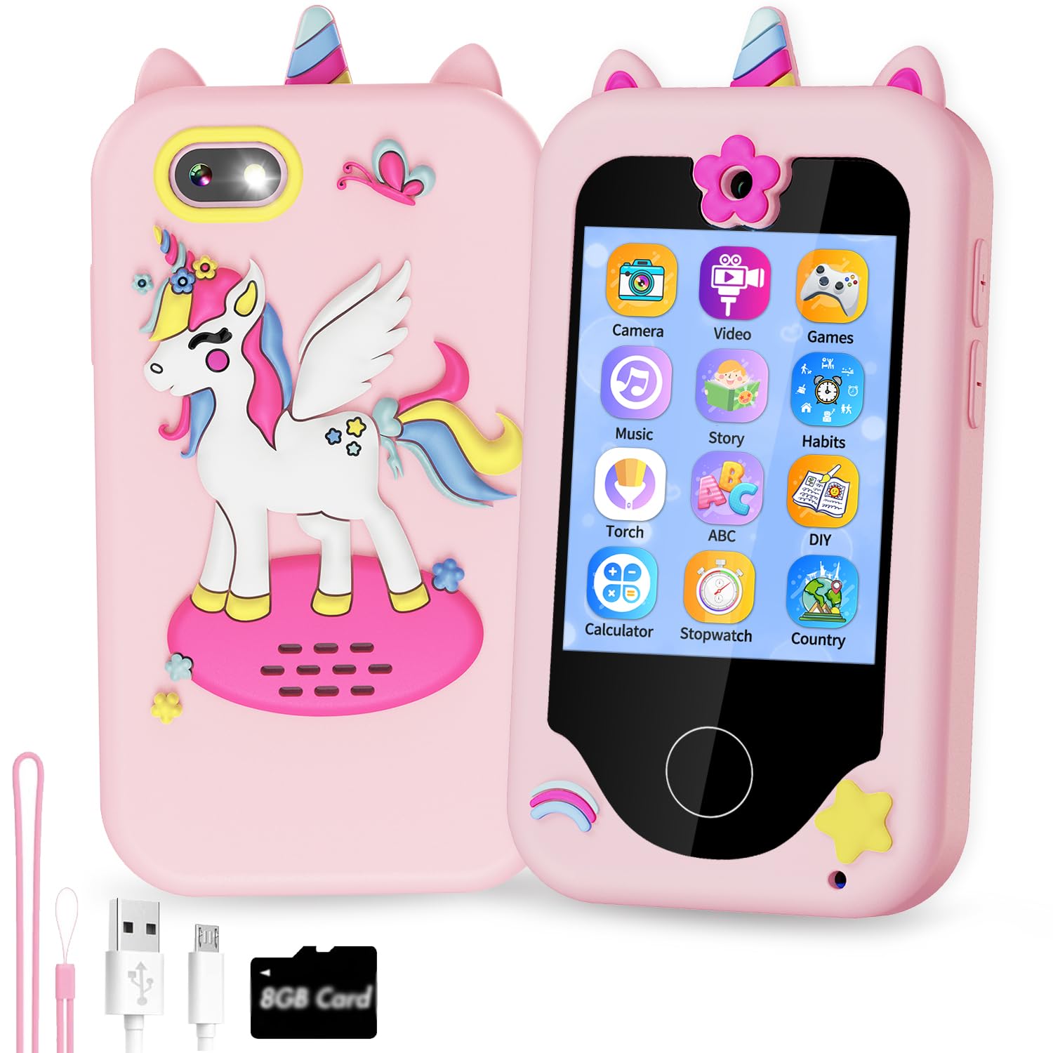 Amazon.com: TKECWOB Kids Smart Phone for Girls Gifts for Girls Toys ...