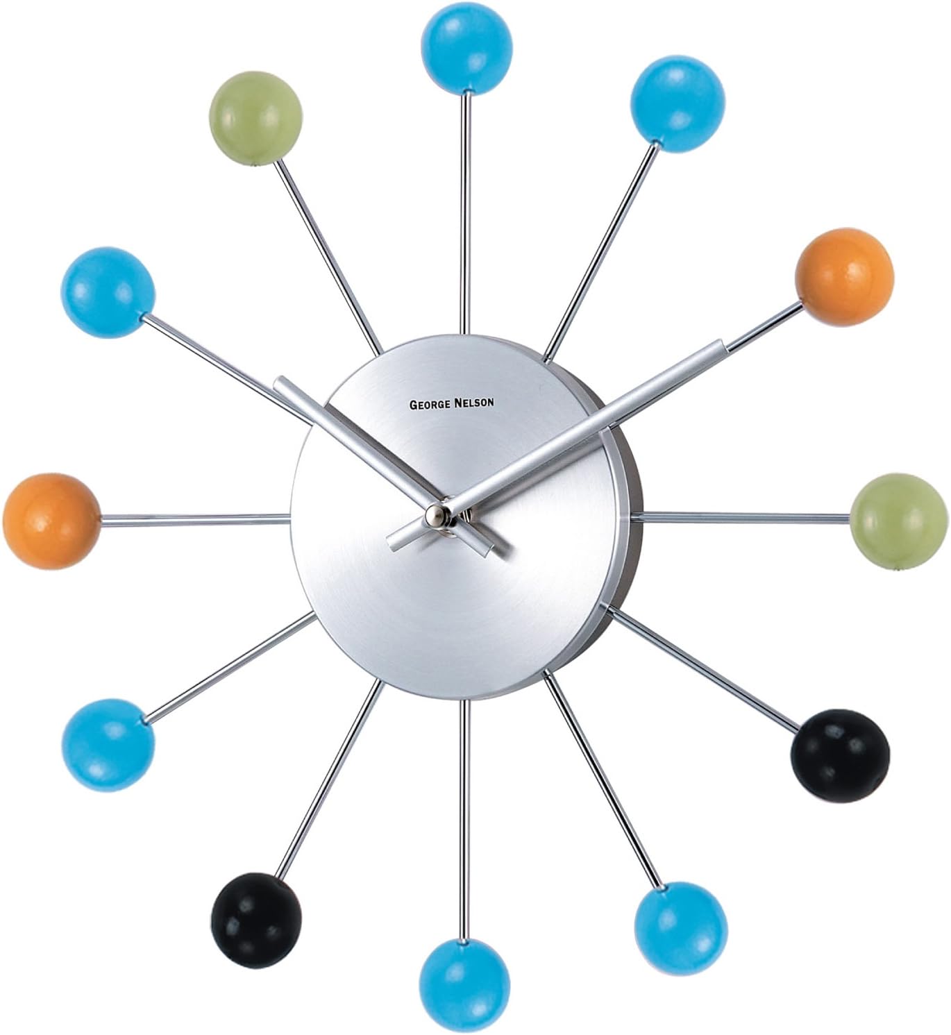 Amazon.com: Telechron Atomic Ball Wall Clock, Multi/Silver : Home & Kitchen