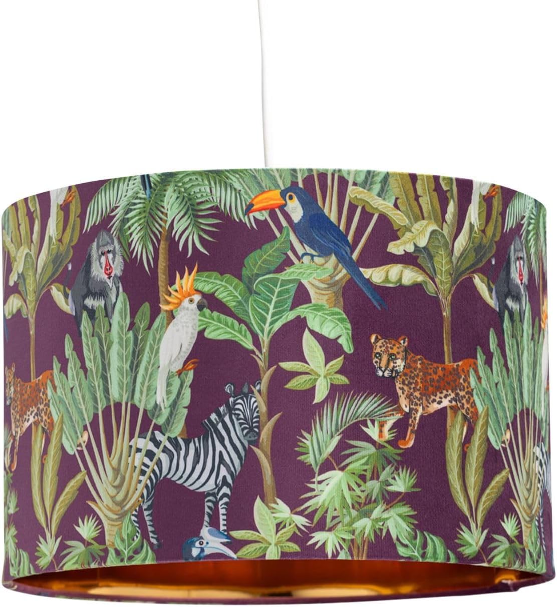 firstchoicelighting Safari Jungle Design Velvet Easy Fit Ceiling ...
