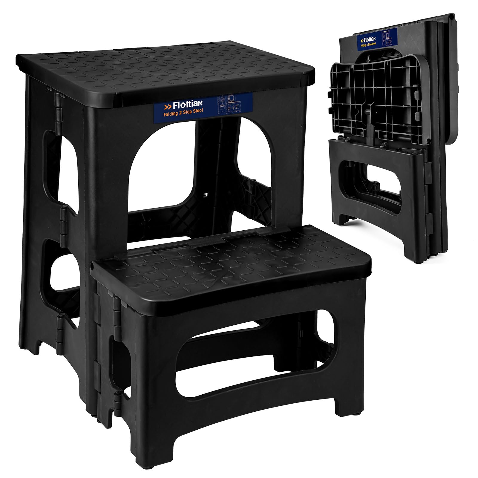 Amazon.com: Flottian Folding 2 Step Stool,8" & 17" Dual Heights ...