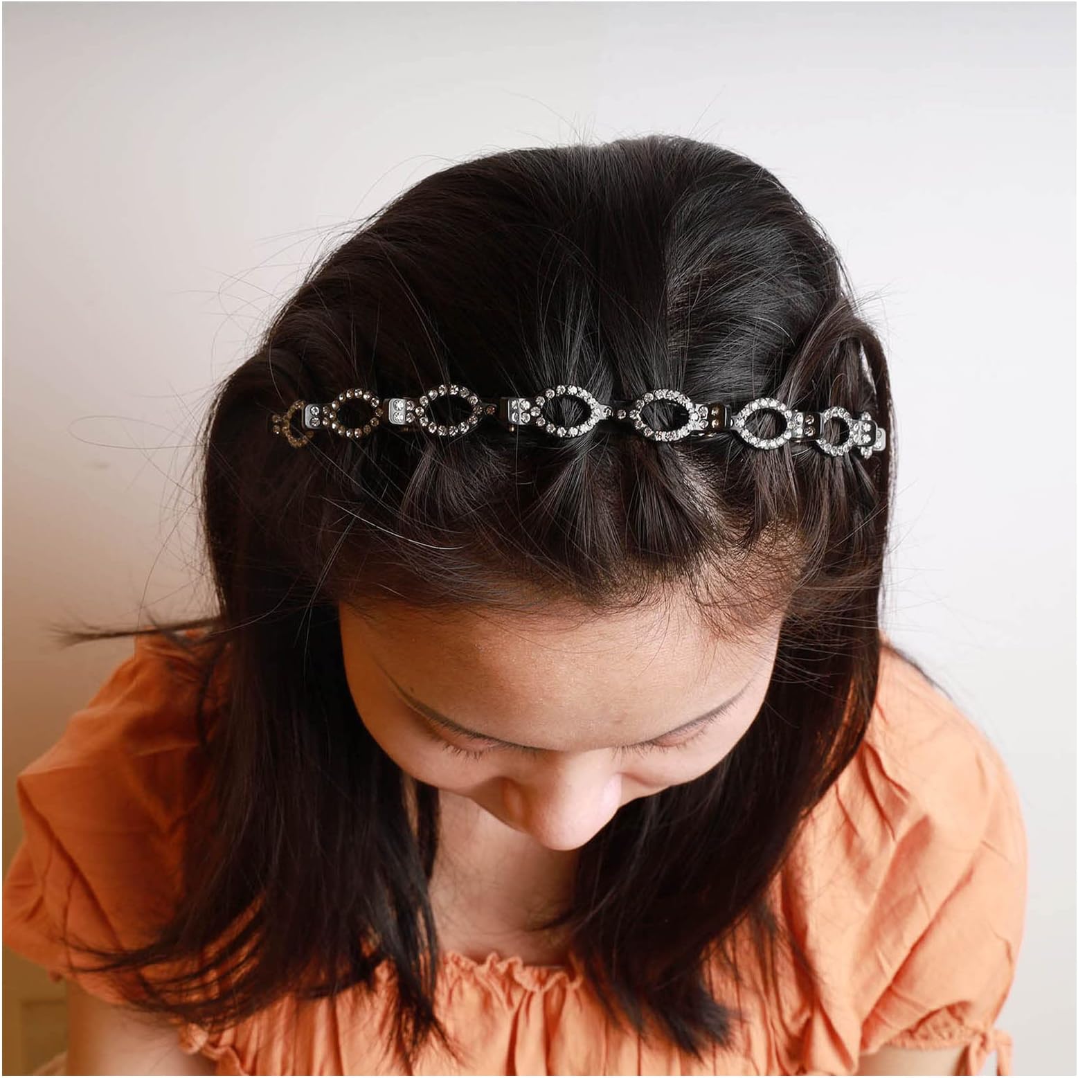 Amazon.com : GeoGeoDIY 5 Pieces Flower Crystal Hair Band for Women ...