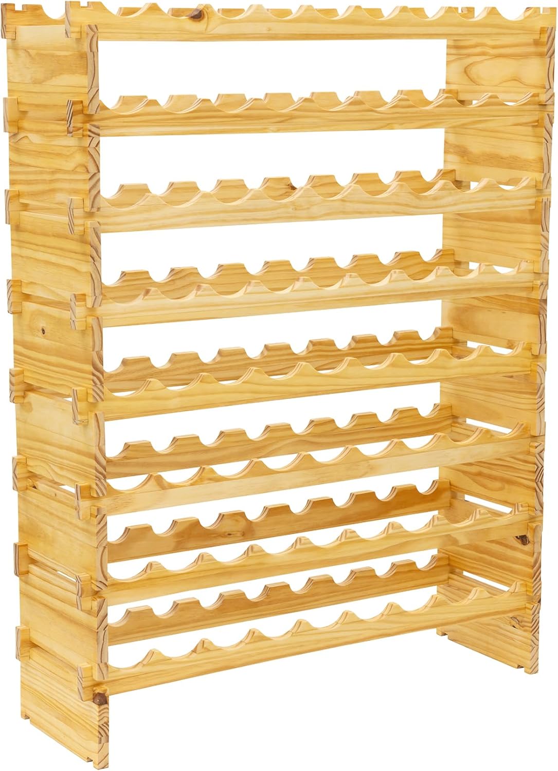 Amazon.com: Pearington 72 Bottle Stackable Modular Wine Rack, 8-Tier ...