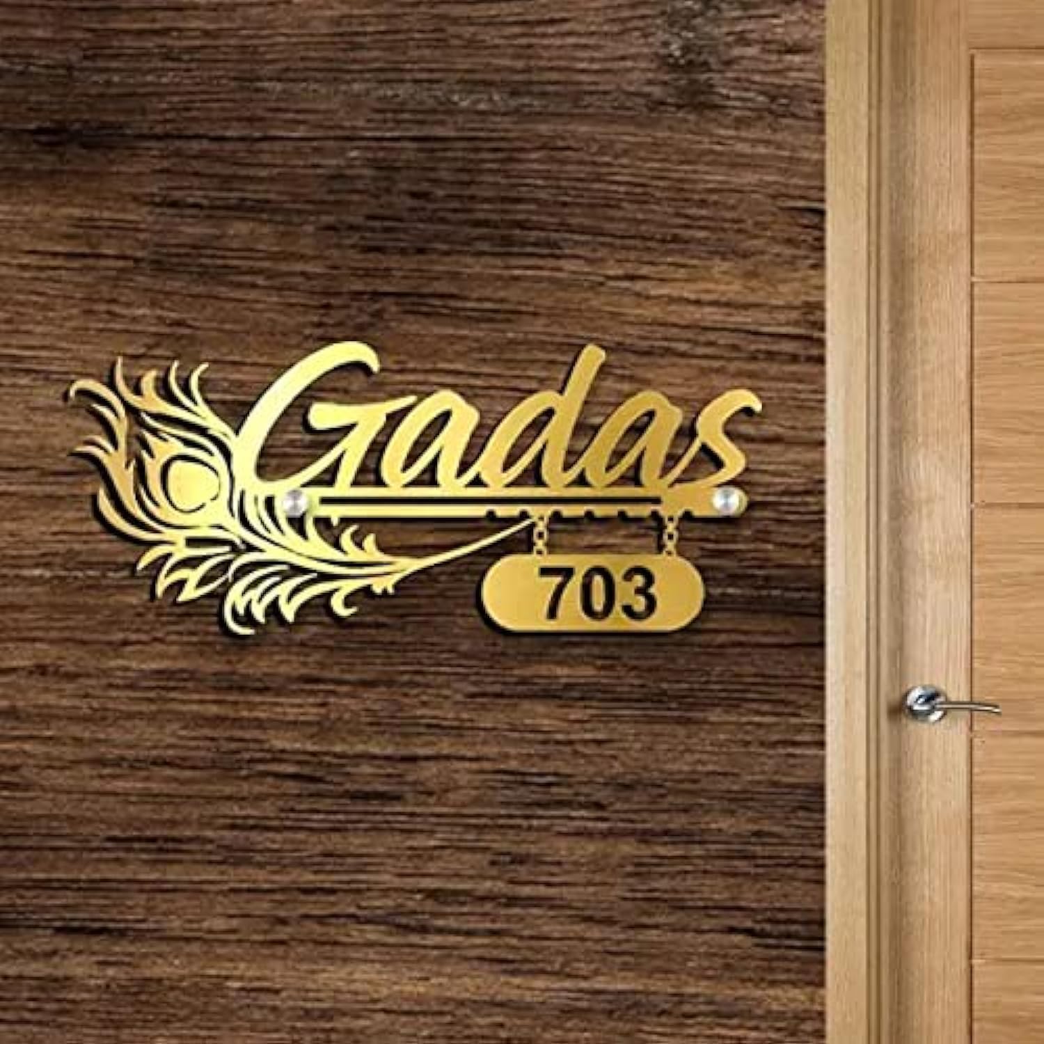 Buy GFTBX Personalized Gold ABS Engraved CA Name Plate For Office ...