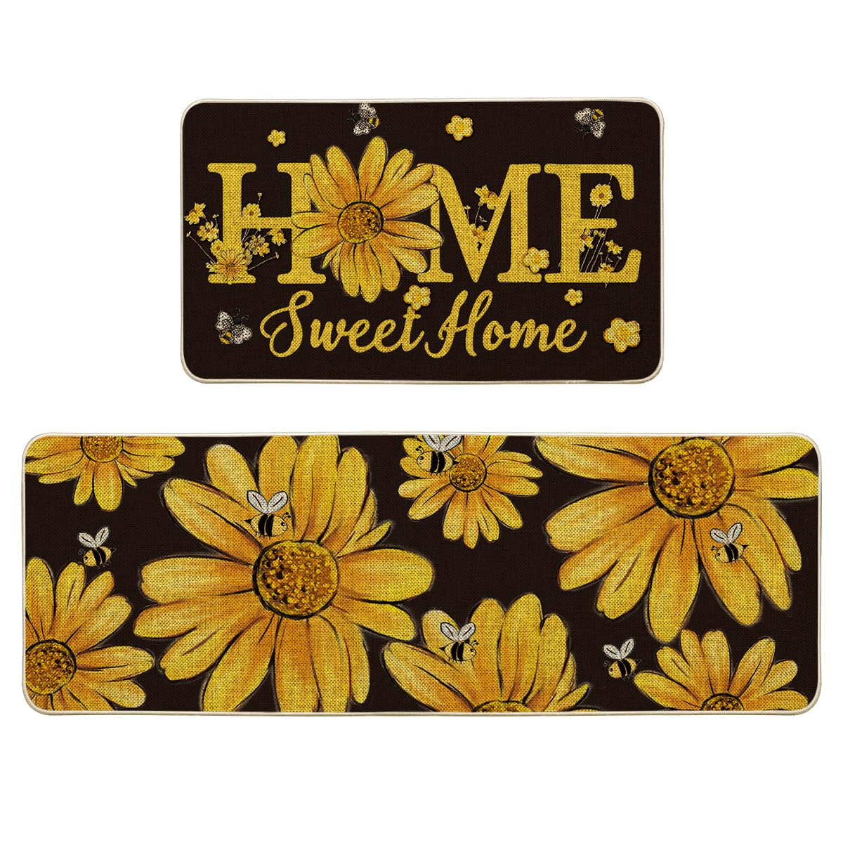 Amazon.com: Artoid Mode Black Bee Sunflower Daisy Home Spring Kitchen ...