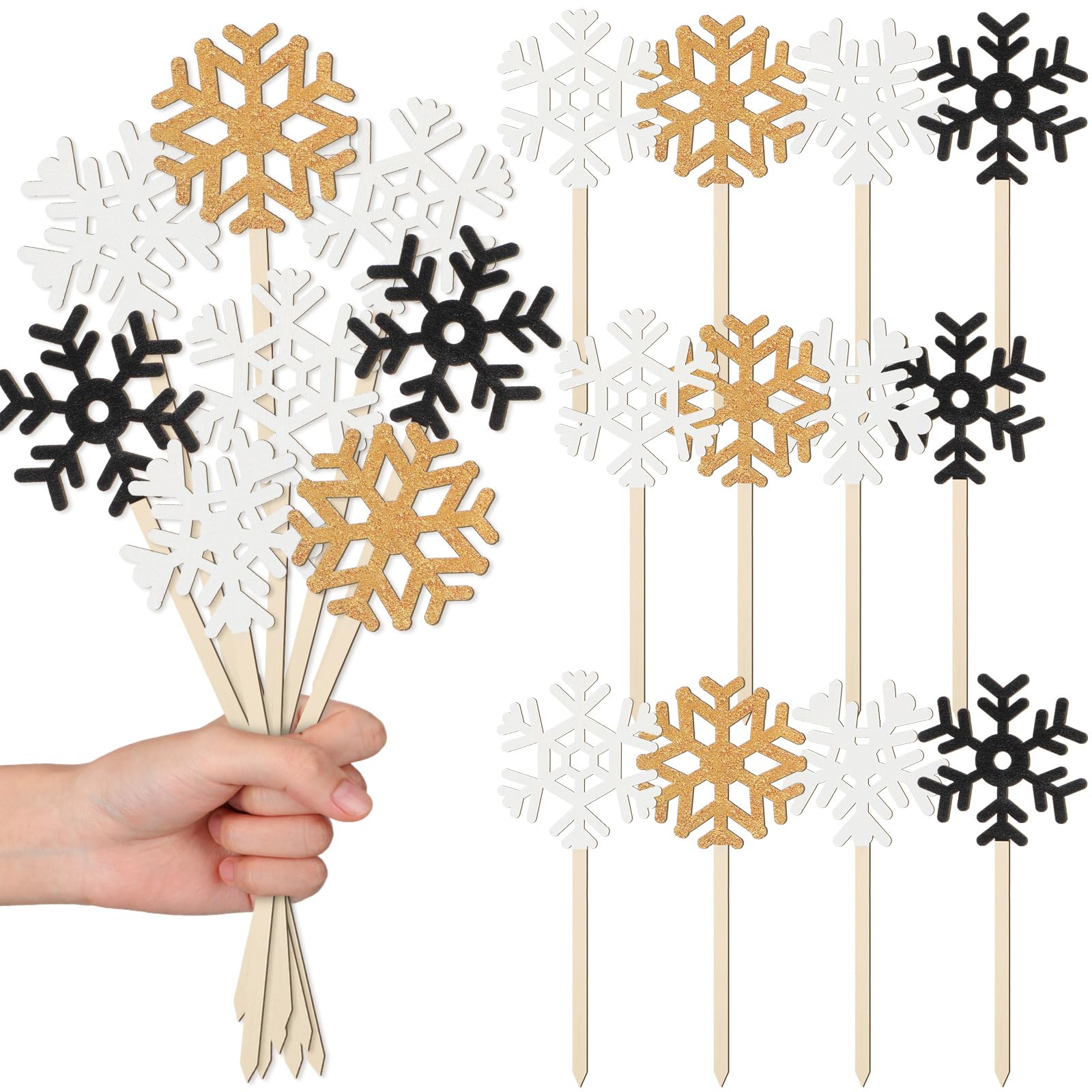 Snapklik.com : Vicenpal 24 Pcs Snowflake Decoration Christmas Snowflake ...