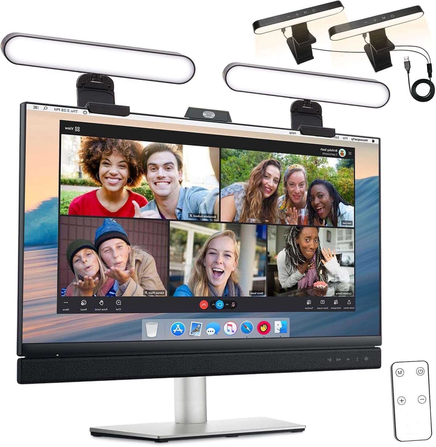 Amazon.com: MYSWEETY Video Conference Lighting, Webcam Monitor Light ...