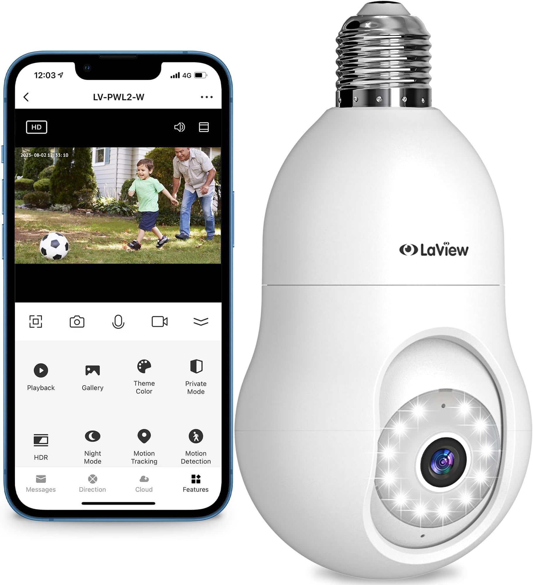 Amazon.com: Sight Bulb Pro Security Camera with 80 Watt Equivalent LED ...