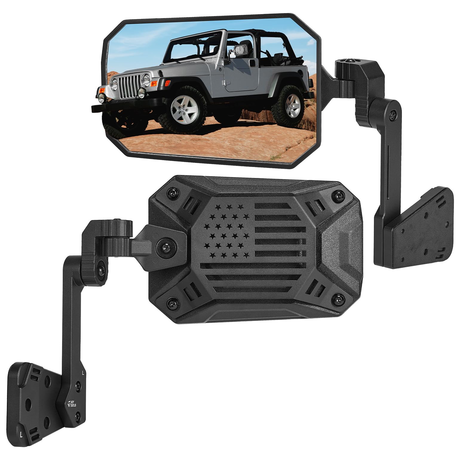 Amazon.com: JOYTUTUS Wrangler Side Mirrors Replacement Compatible with ...