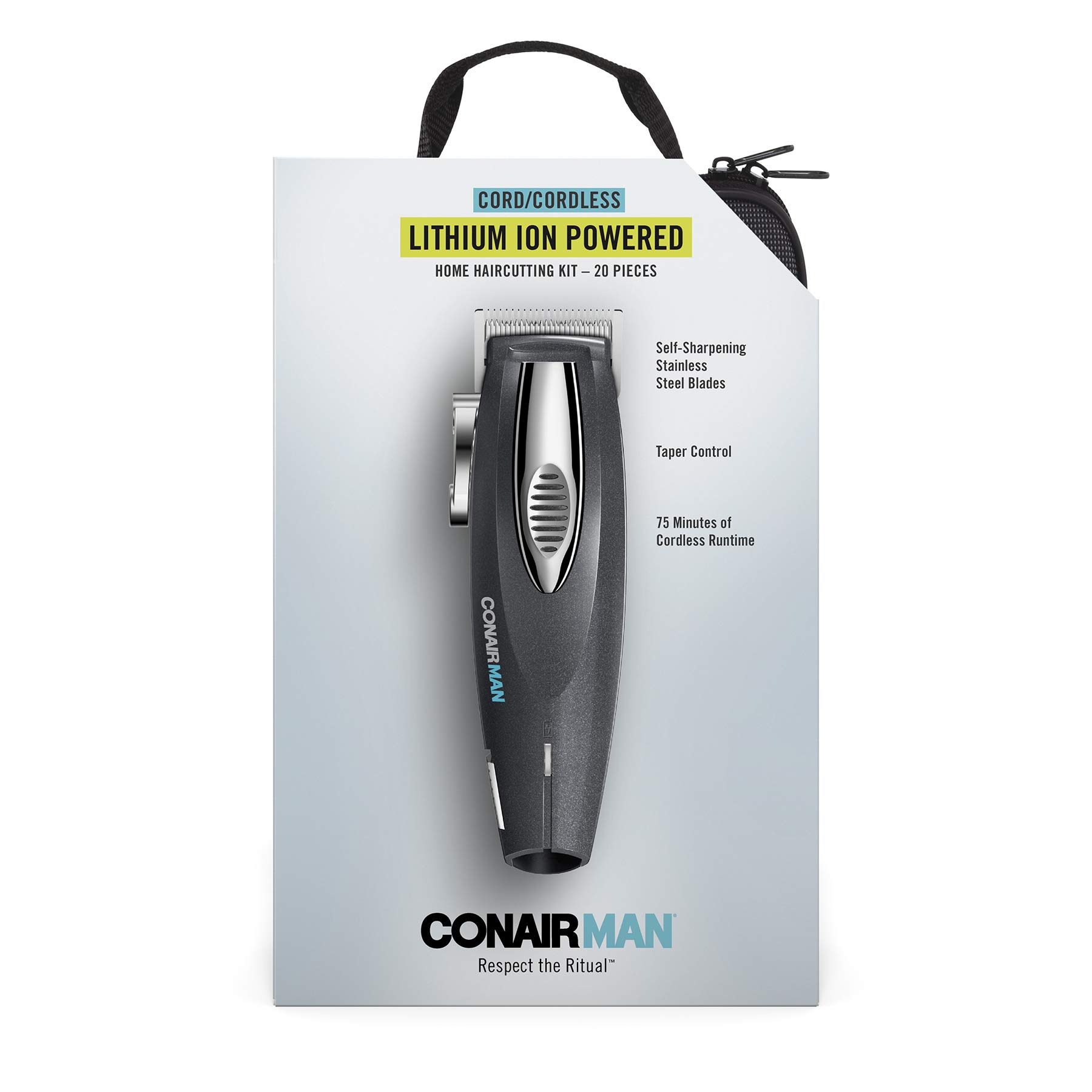ConairMAN Hair Clippers for Men, 20-Piece Home Hair Cutting Kit with ...