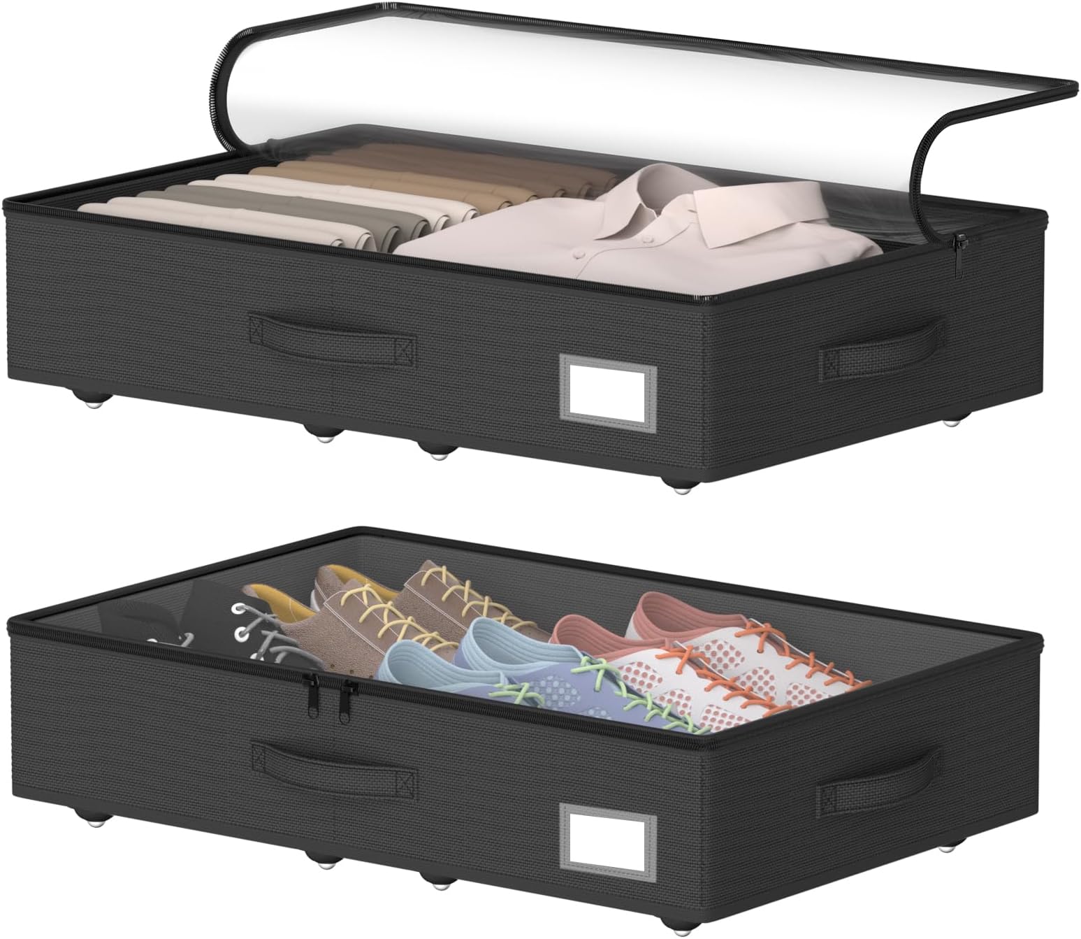 Amazon.com: Home-Complete Under Bed Storage with Wheels - 15.8Gal ...