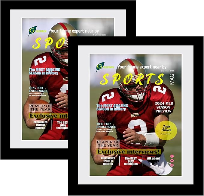 Amazon.com: Goldfinch 2 Packs Sports Magazine Frames Displays Magazines ...