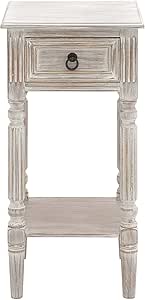 Amazon.com: Benzara Besmeared Wood Accent Table, 15.04 by 15.04 by 15. ...