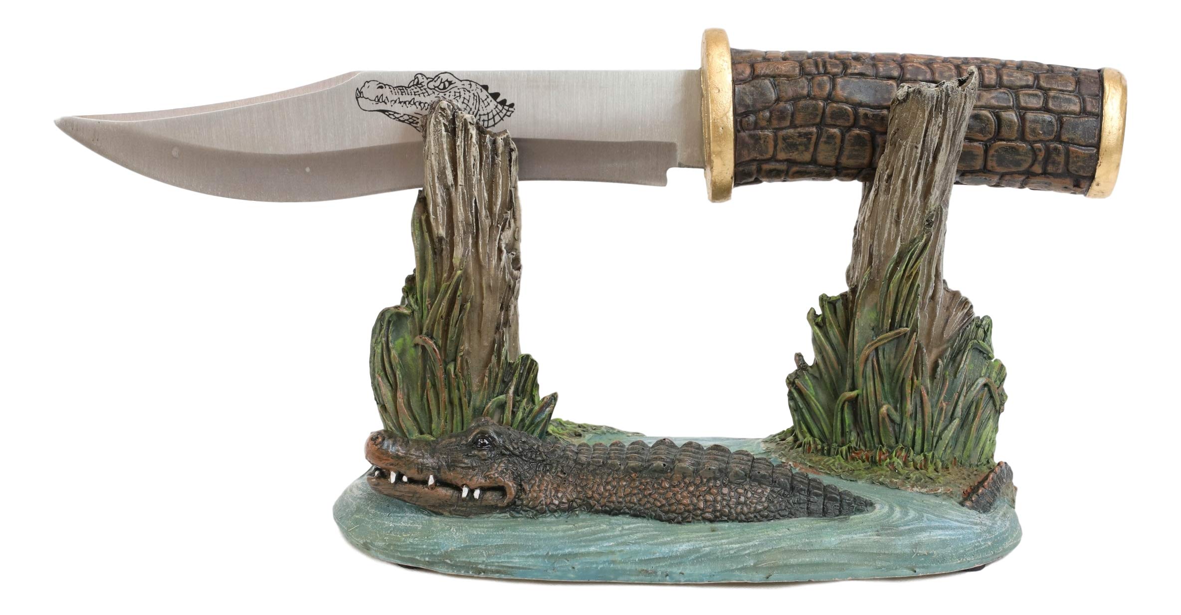Buy Ebros Marshland Swamp Predator Bayou Alligator Display Holder ...