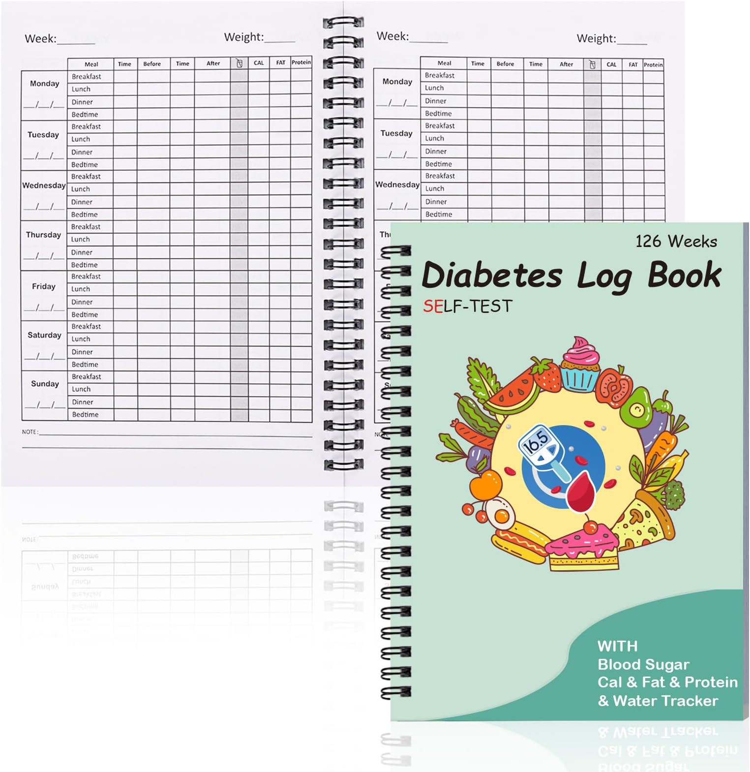 Amazon.com : Clever Fox Diabetes Log Book – Daily Diabetic Food Journal ...