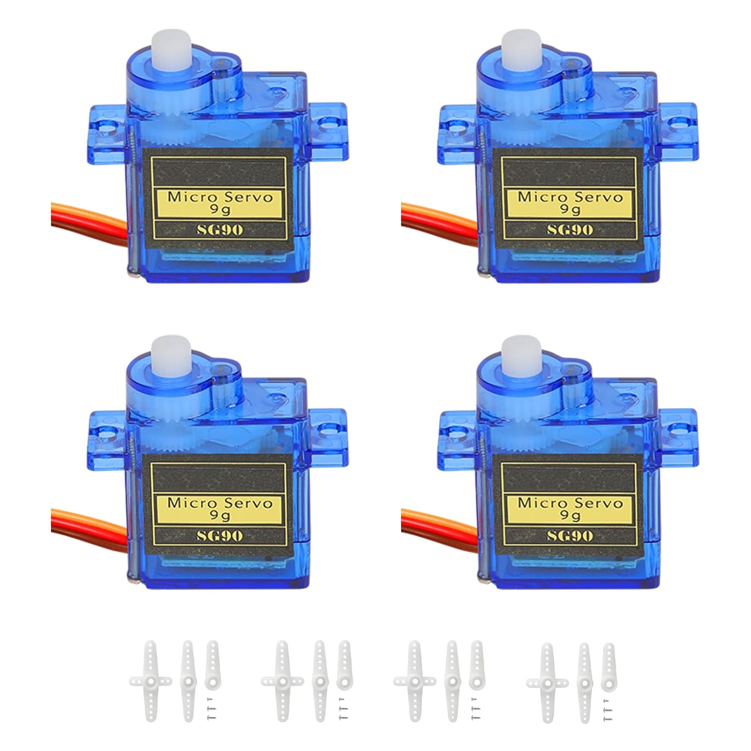 Buy 4pcs SG90 9G Micro Servos Mini SG90 Servo Motor Kit for RC Robot ...