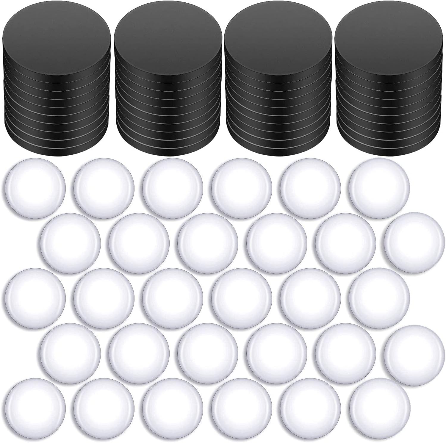 96 Pieces Fridge Magnets Craft Set Refrigerator Crafts Ferrite Circles ...