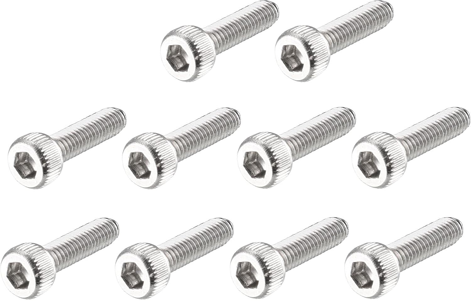 Amazon.com: uxcell M2.5x10mm 0.45mm Pitch Bolts Hex Socket Cap Head ...