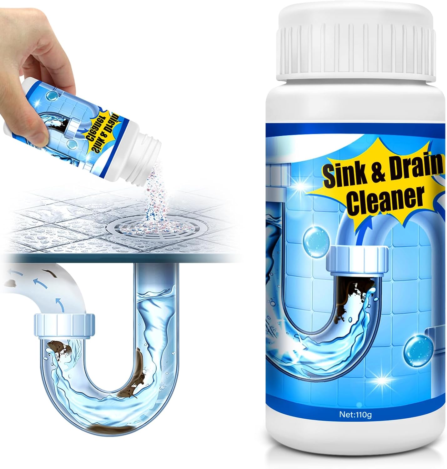 Amazon.com: Pipeline Dredging Agent, 110g Drain Cleaner,Powerful Pipe ...