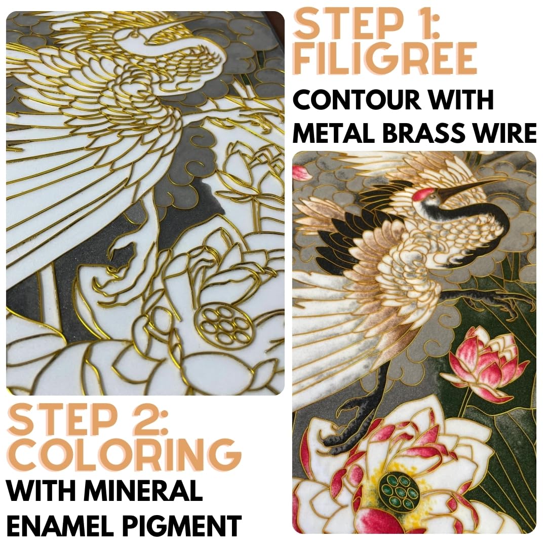 Cloisonne Enamel Painting DIY Kit For Adults Beginners, DIY