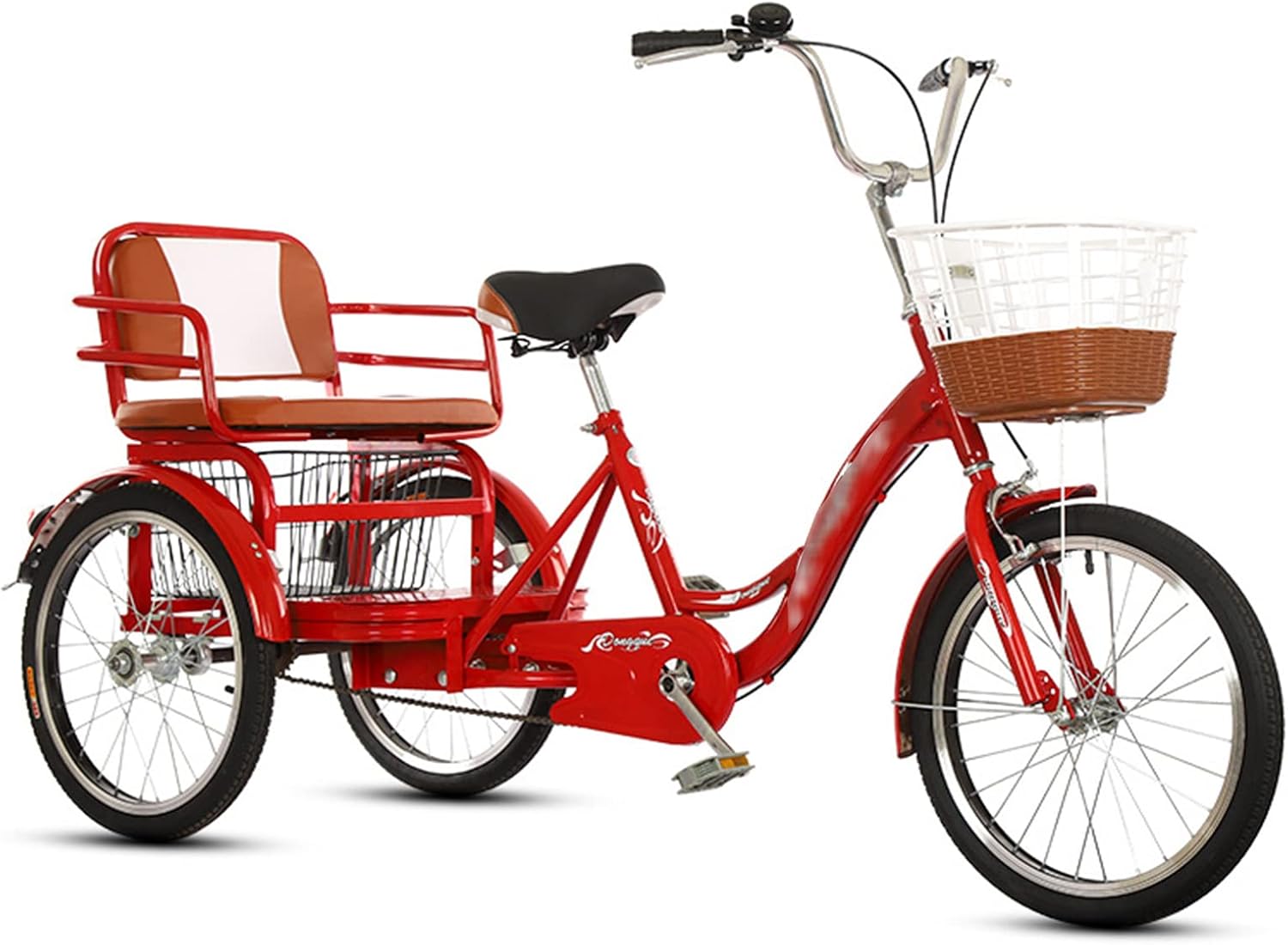 Adult Tricycle, Outdoor Cruiser Bike with Passenger Seat, 20 Inch ...
