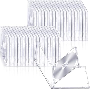 Amazon.com: Tellegloww 20 Pack 10.4mm Double Cd Jewel Case Plastic ...