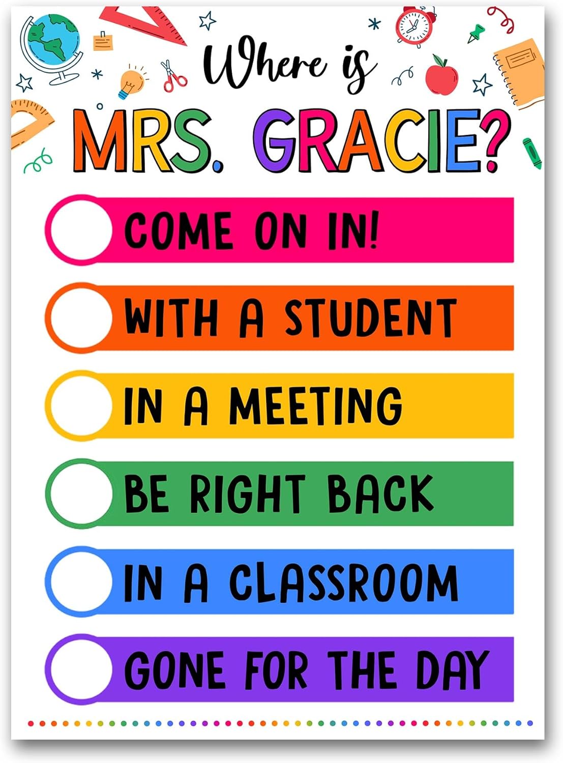 Amazon.com : Cruata Where is the Counselor Door Sign, School Counseling ...