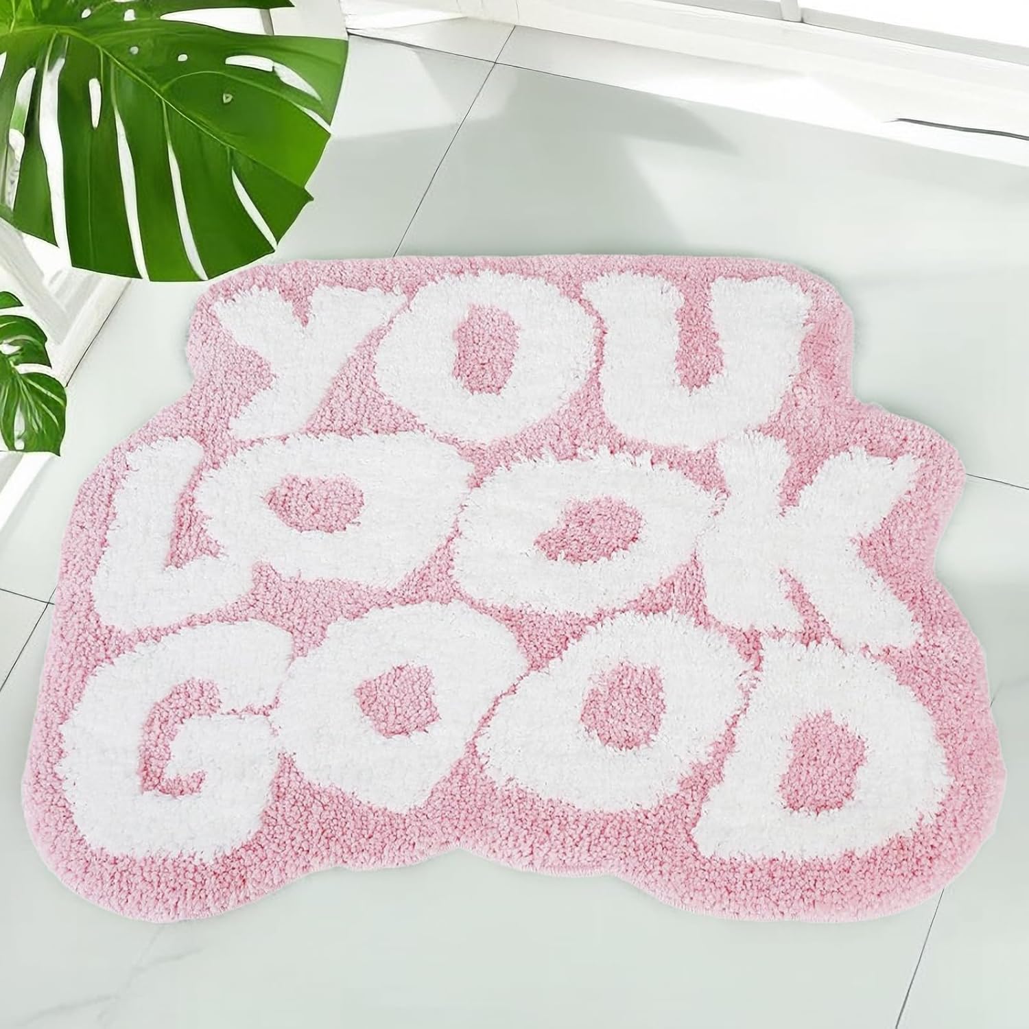 Amazon.com: You Look Good Bathroom Rugs, Funny Bath Mat with Cute Words ...