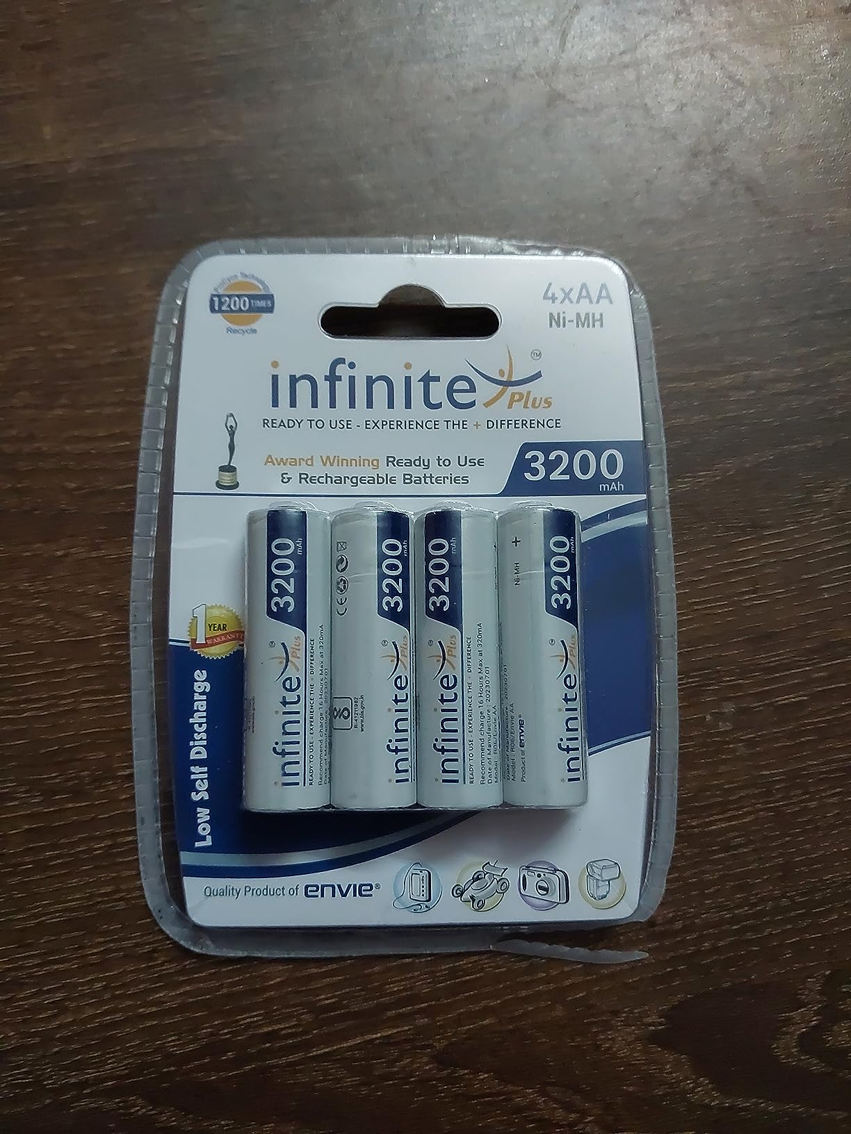 ENVIE® (AA3200RTU4PL) Infinite Plus AA High Capacity 3200mAh Ni-MH ...