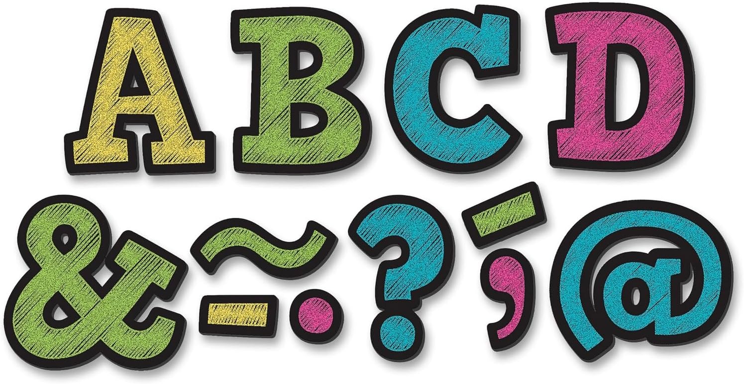 Amazon.com: Teacher Created Resources Chalkboard Brights Bold Block 2 ...