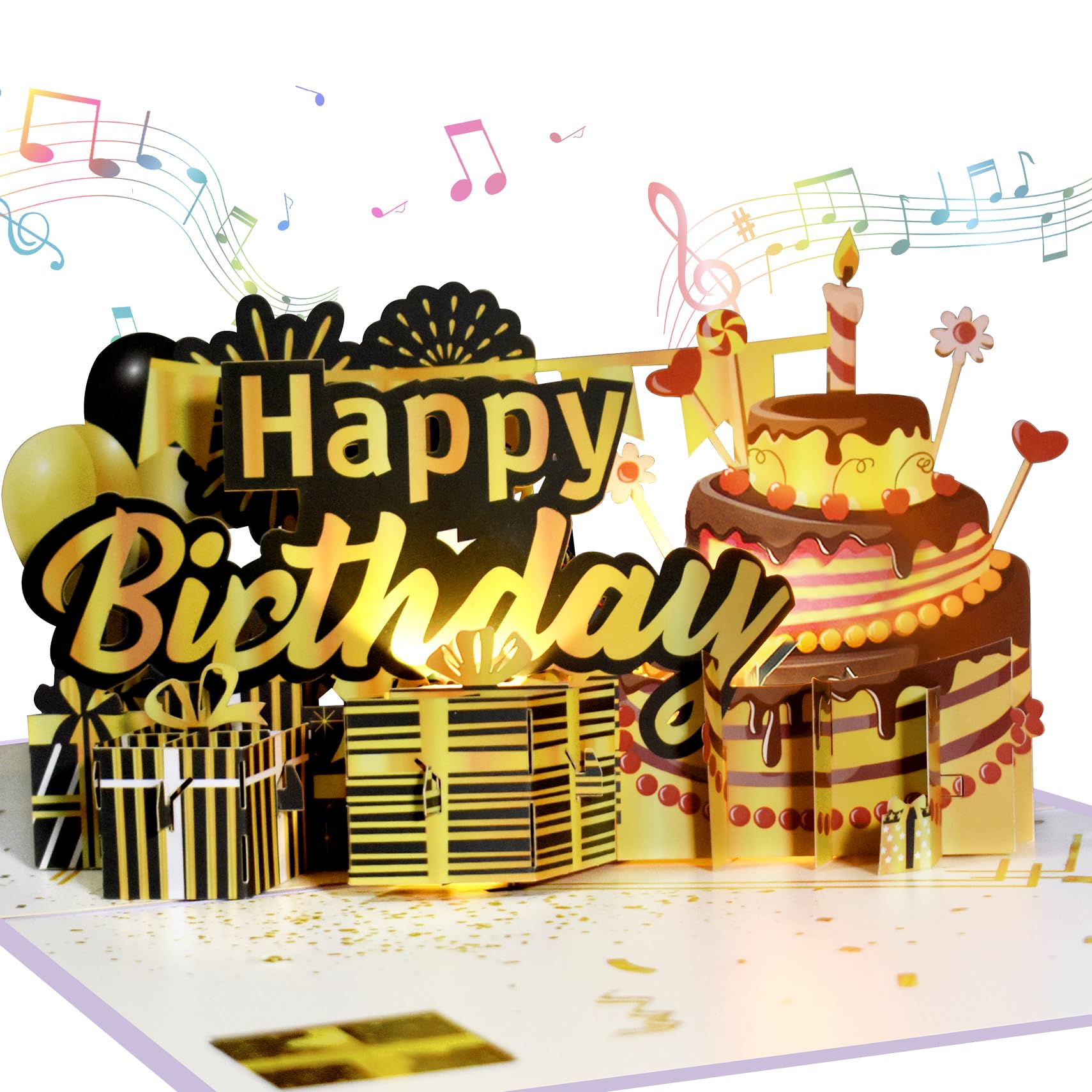Happy Birthday Greetings Card With Music