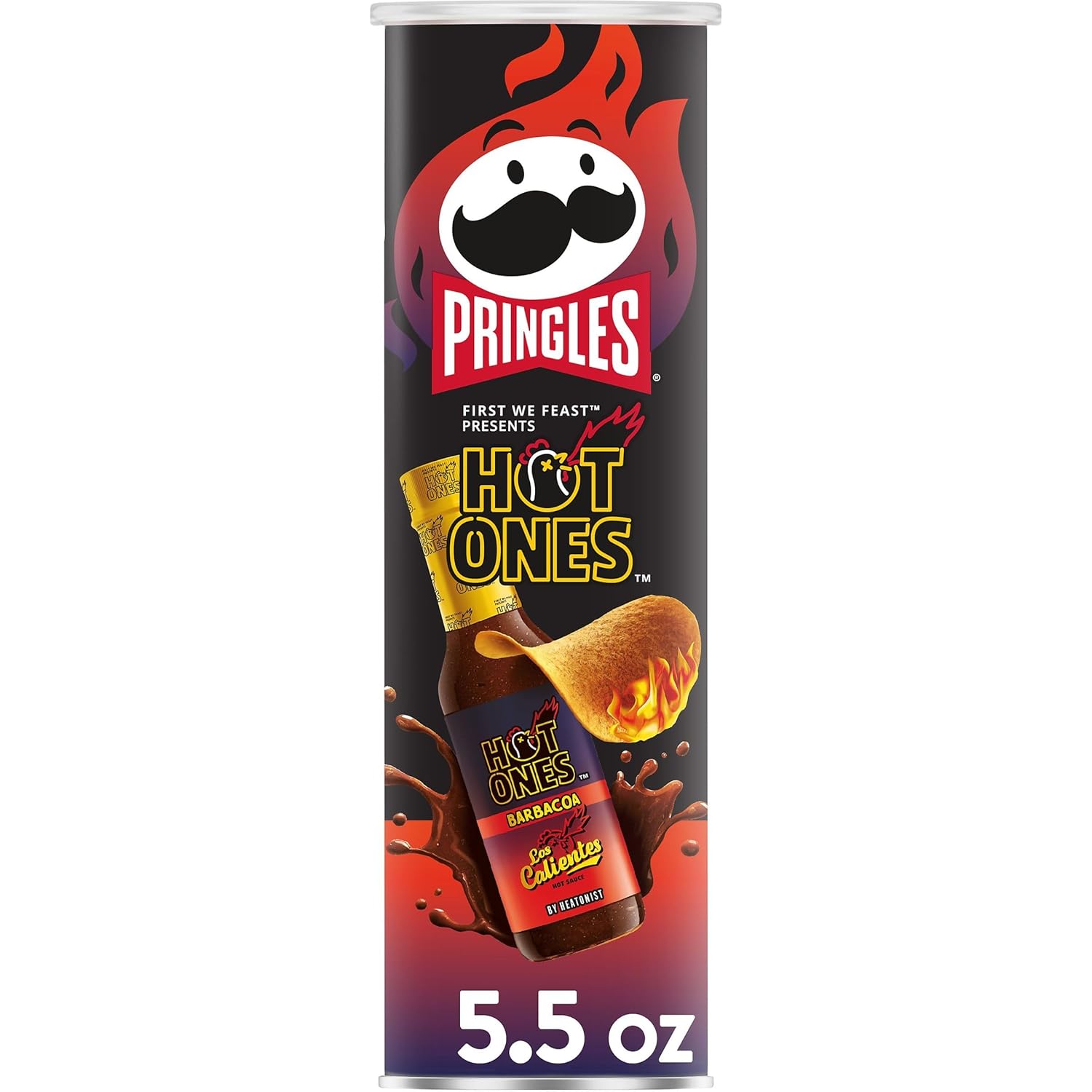 Amazon.com: Pringles Hot Ones Los Calientes Potato Crisps Chips ...