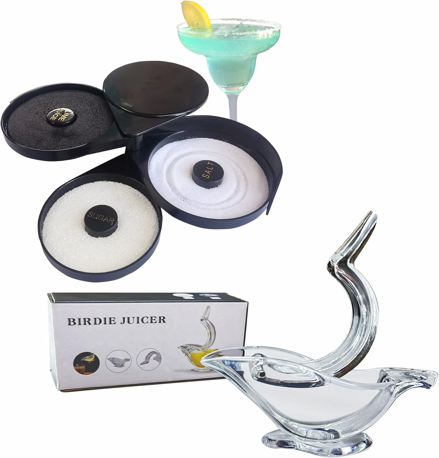 Amazon.com | 3-Tiers Margarita Salt Rimmer Set,Margarita Sugar Rimmer ...