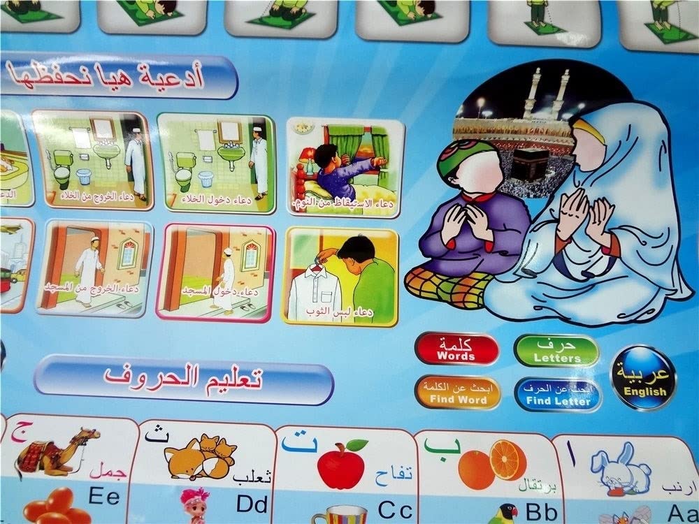 Buy Premium Arabic & English Language Phonic Wall Hanging Chart Quran ...