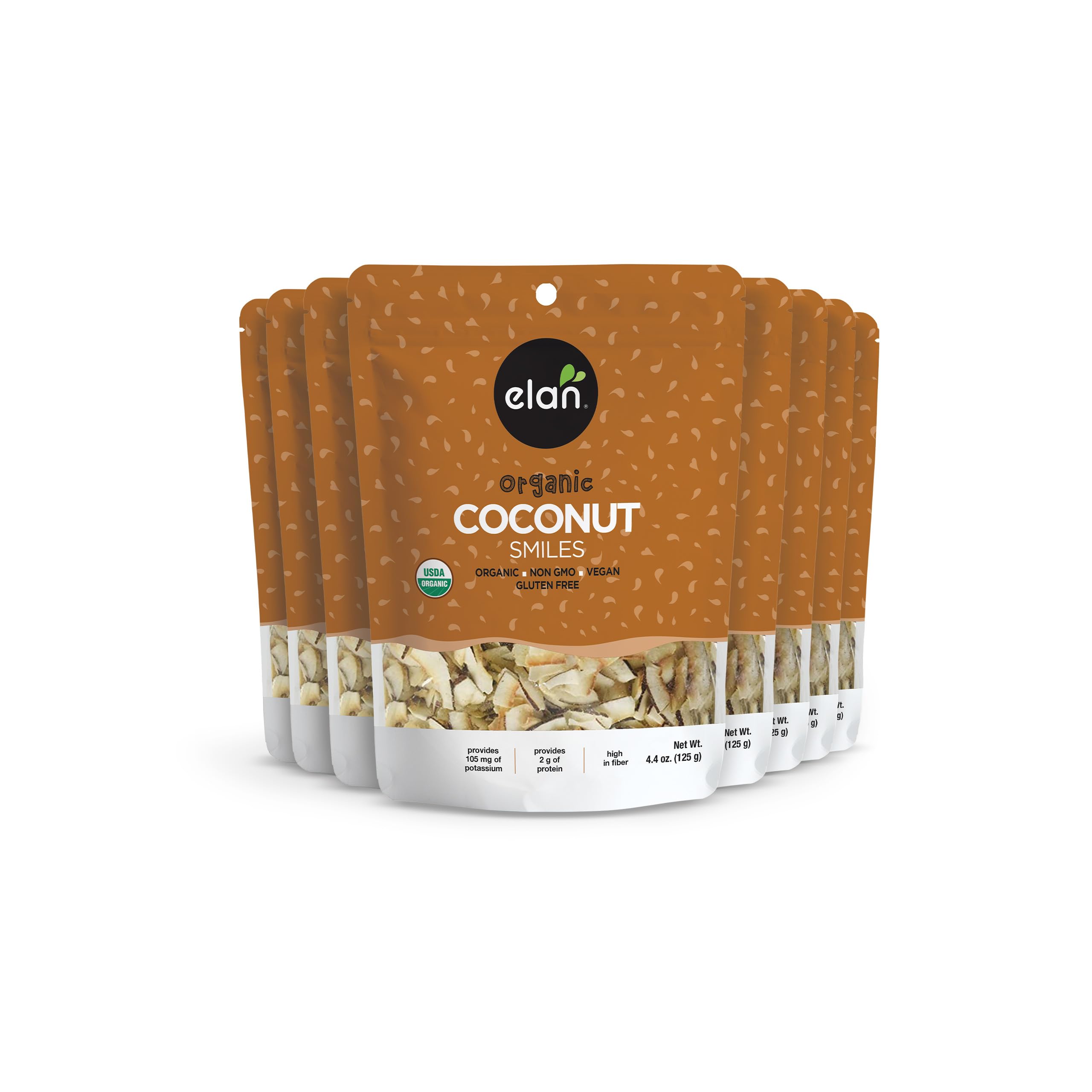 Elan Organic Coconut Smiles, Dried Coconut, Lightly Roasted ...