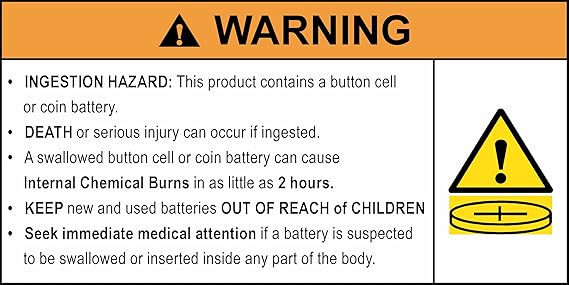 Amazon.com : Button Cell Battery Warning Labels - Color-Coded for ...