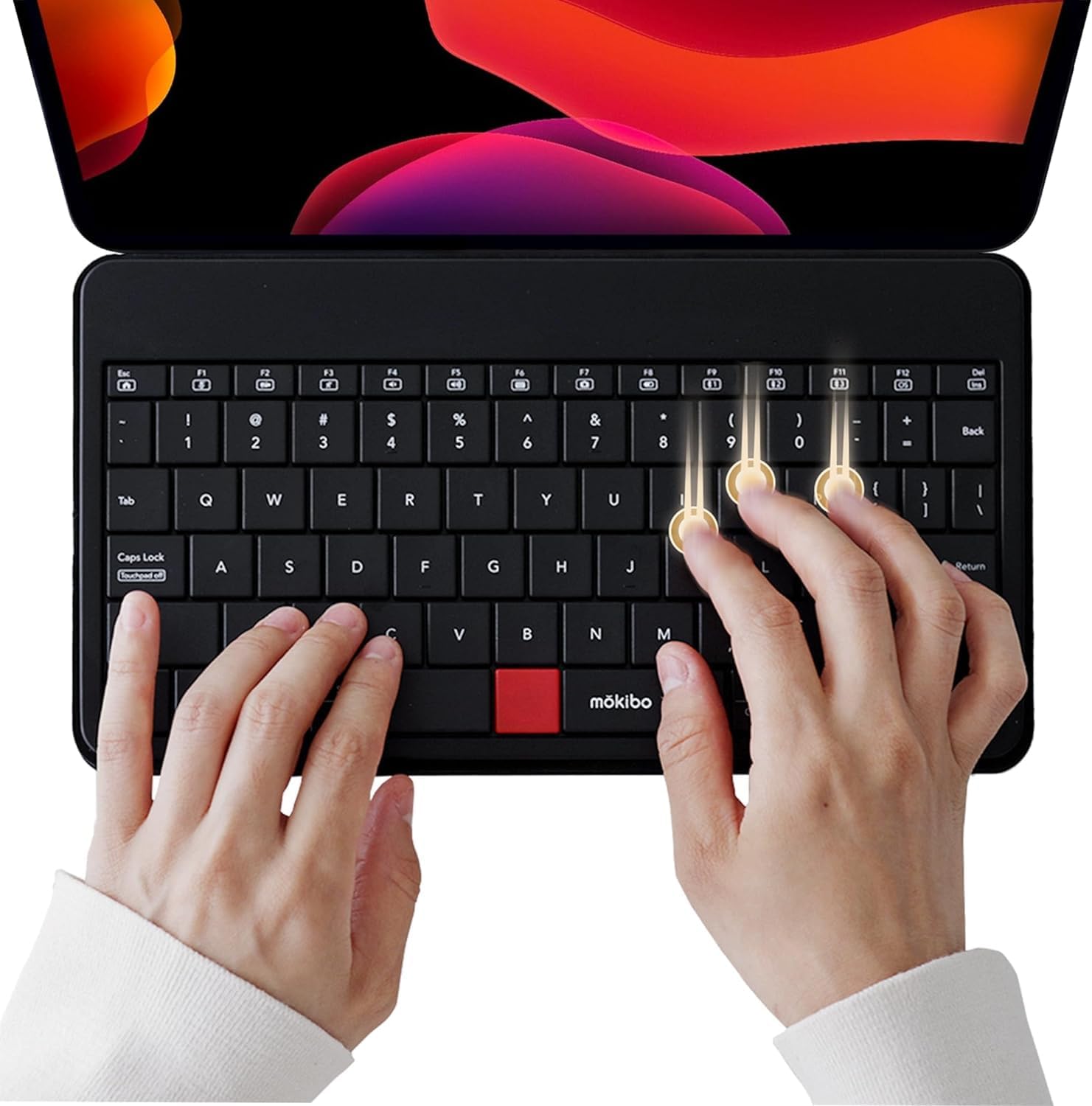 Amazon.com: MOKIBO Touchpad Portable Fusion Keyboard: Black Bluetooth ...